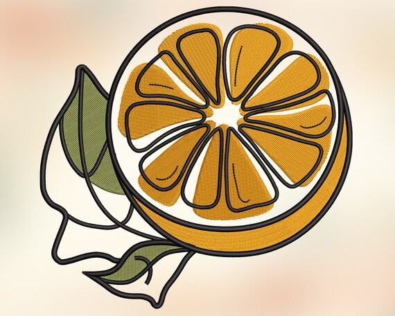 Orange Embroidery Design Machine Embroidery Design | Etsy