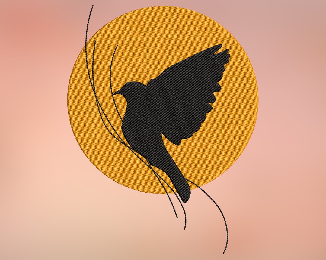 Sunset Bird Embroidery Design, Machine Embroidery Design, Embroidery ...