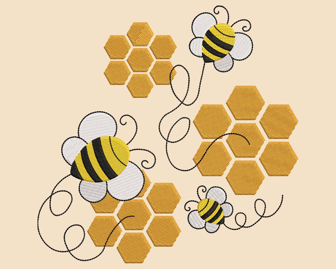 Bee Embroidery Design, Machine Embroidery Design, Embroidery Design for ...