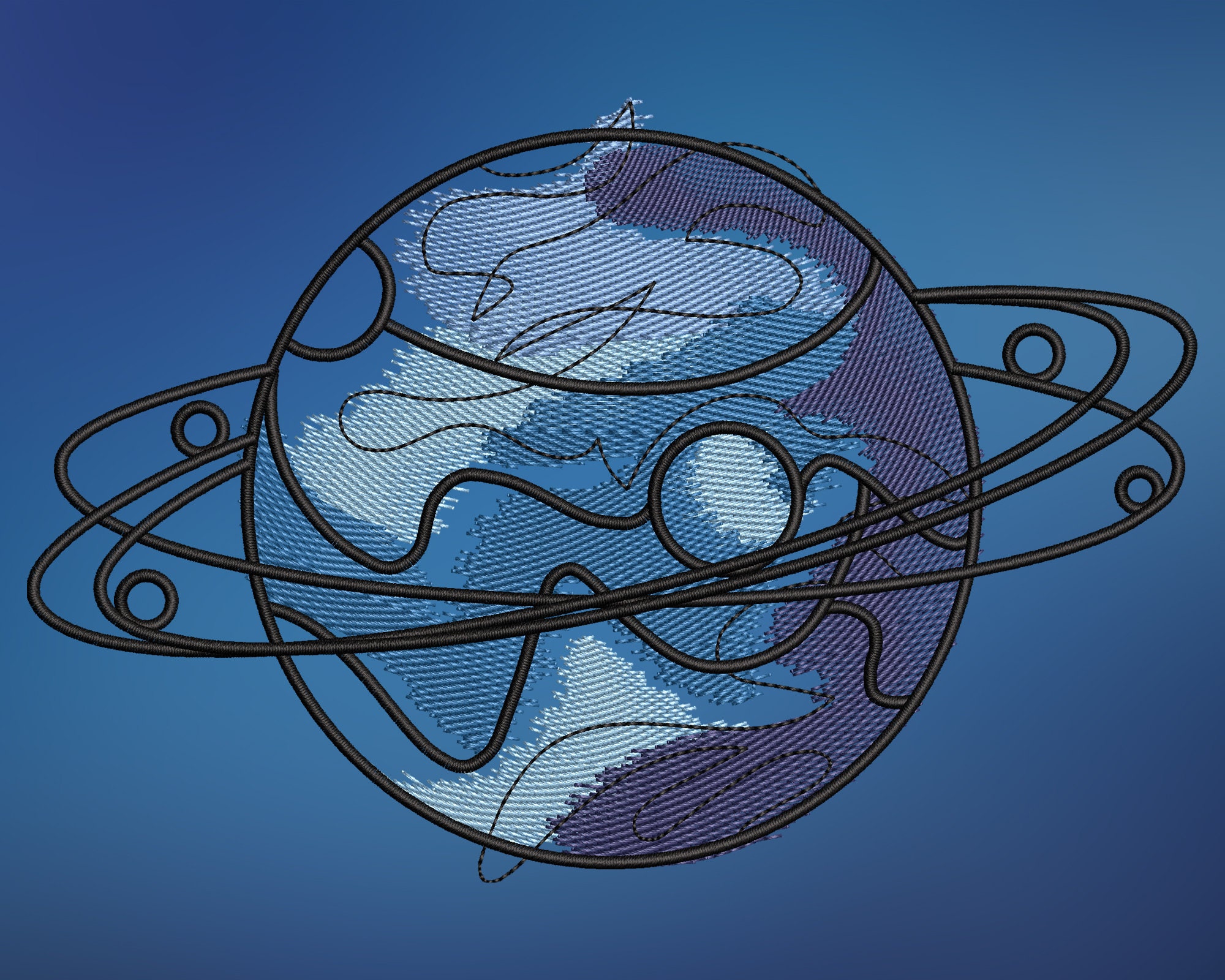 8 Stylized Planet Embroidery Designs Machine Embroidery - Etsy