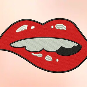 8 Lip Embroidery Designs, Machine Embroidery Designs, Embroidery ...