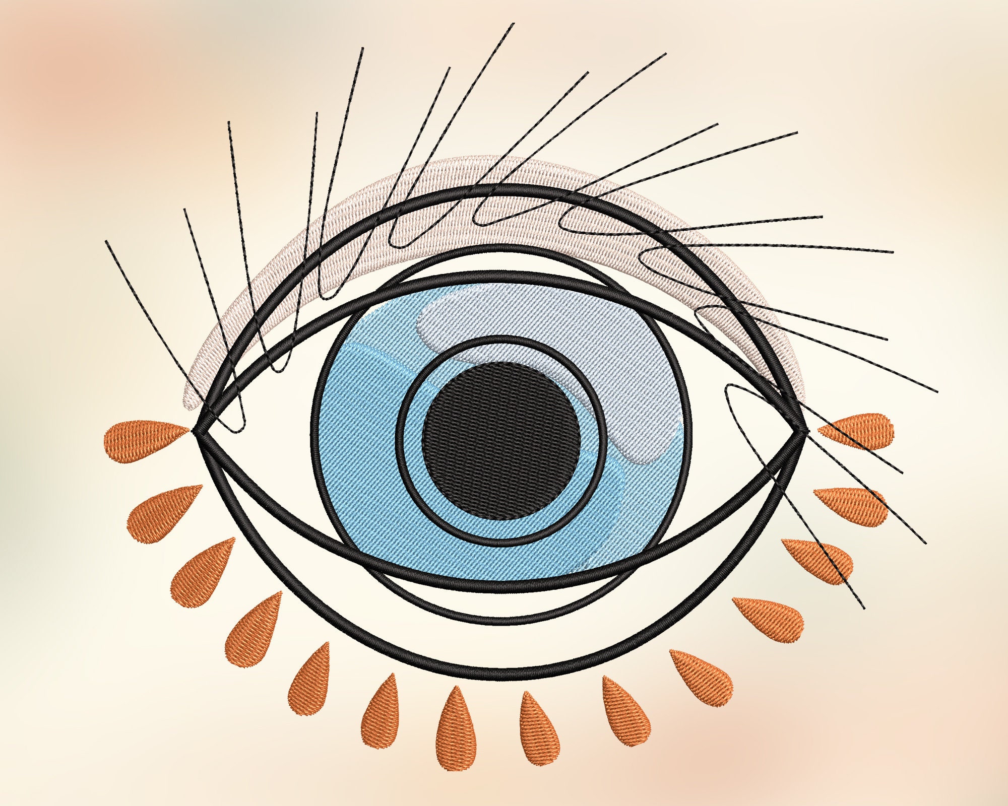 8 Boho Eye Embroidery Designs, Machine Embroidery Designs, Embroidery ...