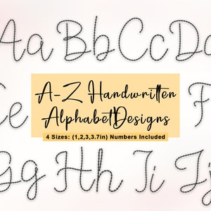 6 Sets of A-Z Alphabet Embroidery Designs, Machine Embroidery Designs ...