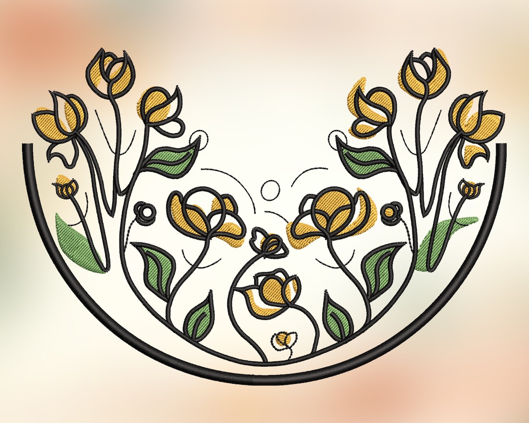 Boho Flower Embroidery Design, Machine Embroidery Design, Embroidery ...