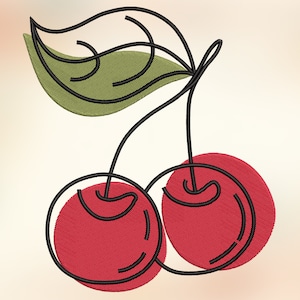 Cherry Embroidery Design, Machine Embroidery Design, Embroidery Design ...