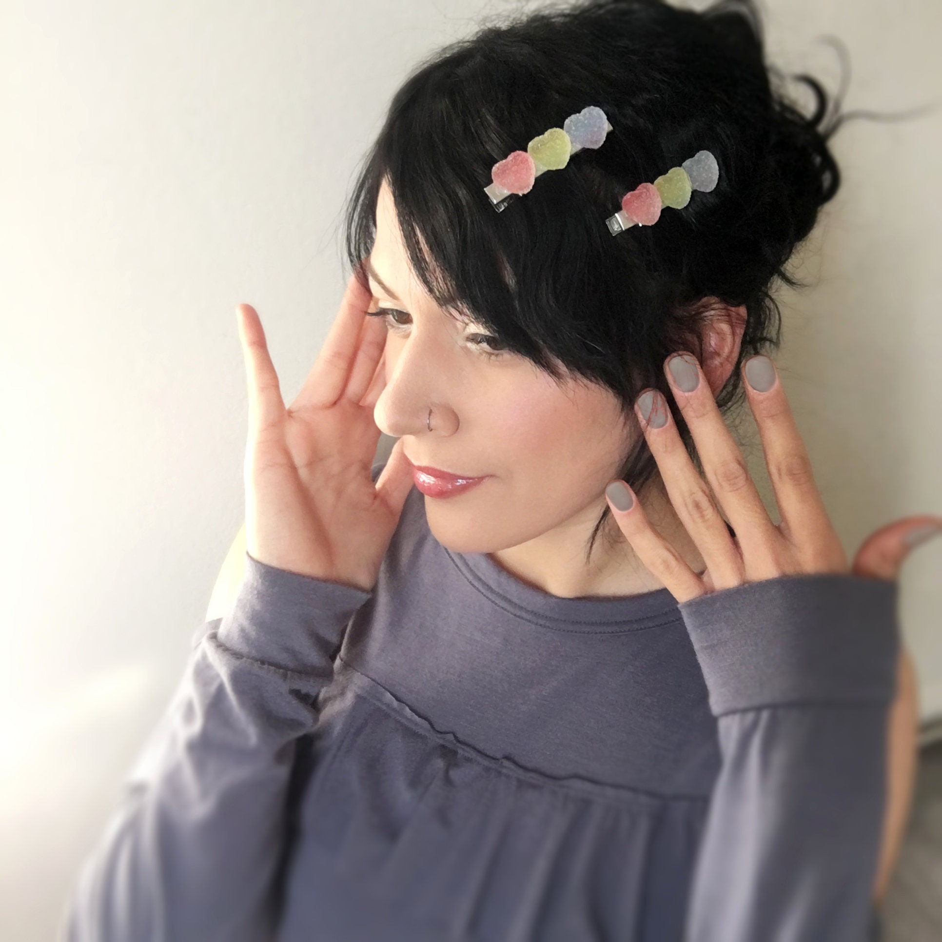 Kawaii Sugar Candy Hair Clip Set Candy Hair Pins, Sweetheart Hair Clips ...