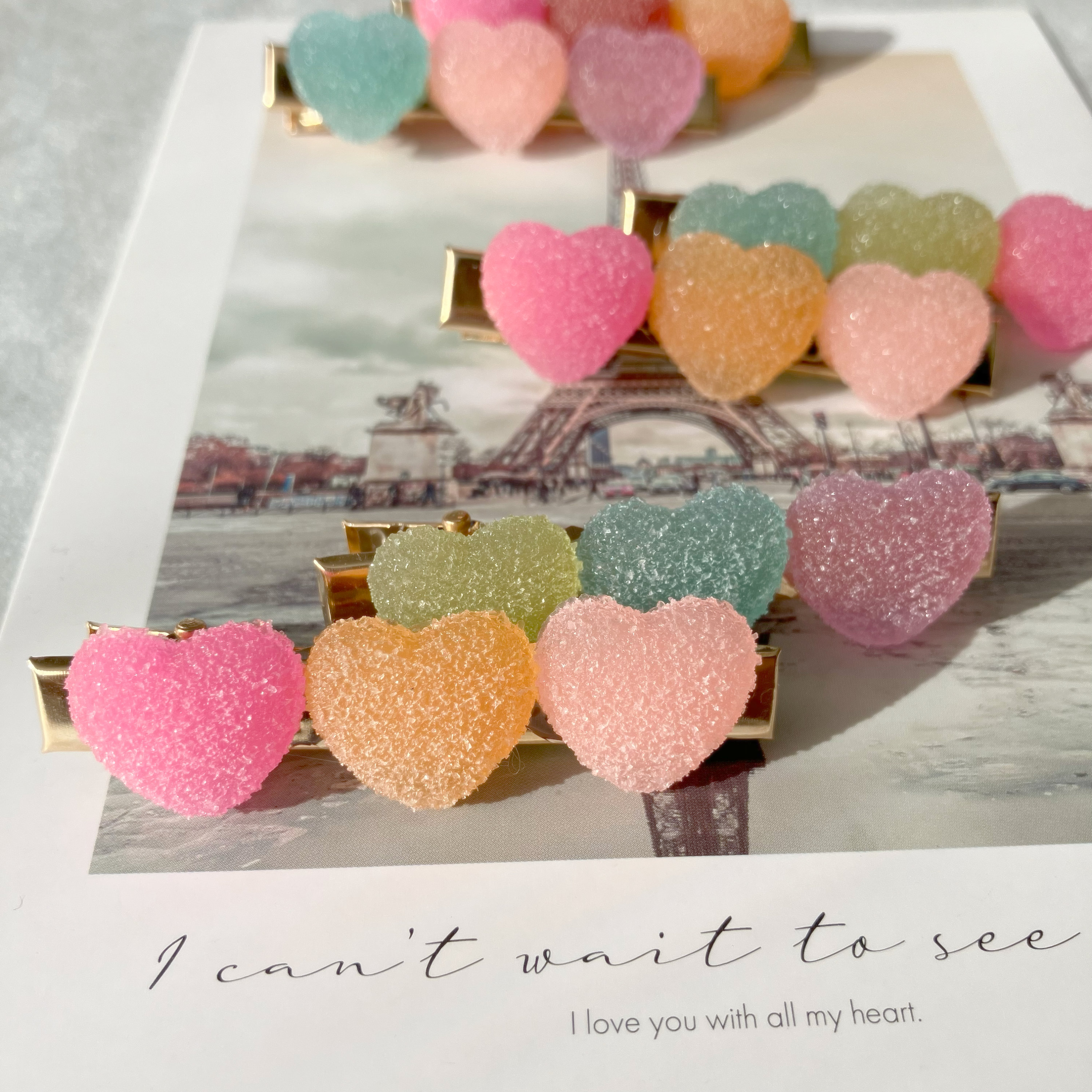 Kawaii Sugar Candy Hair Clip set of Two Candy Hair Pins, Sweetheart ...