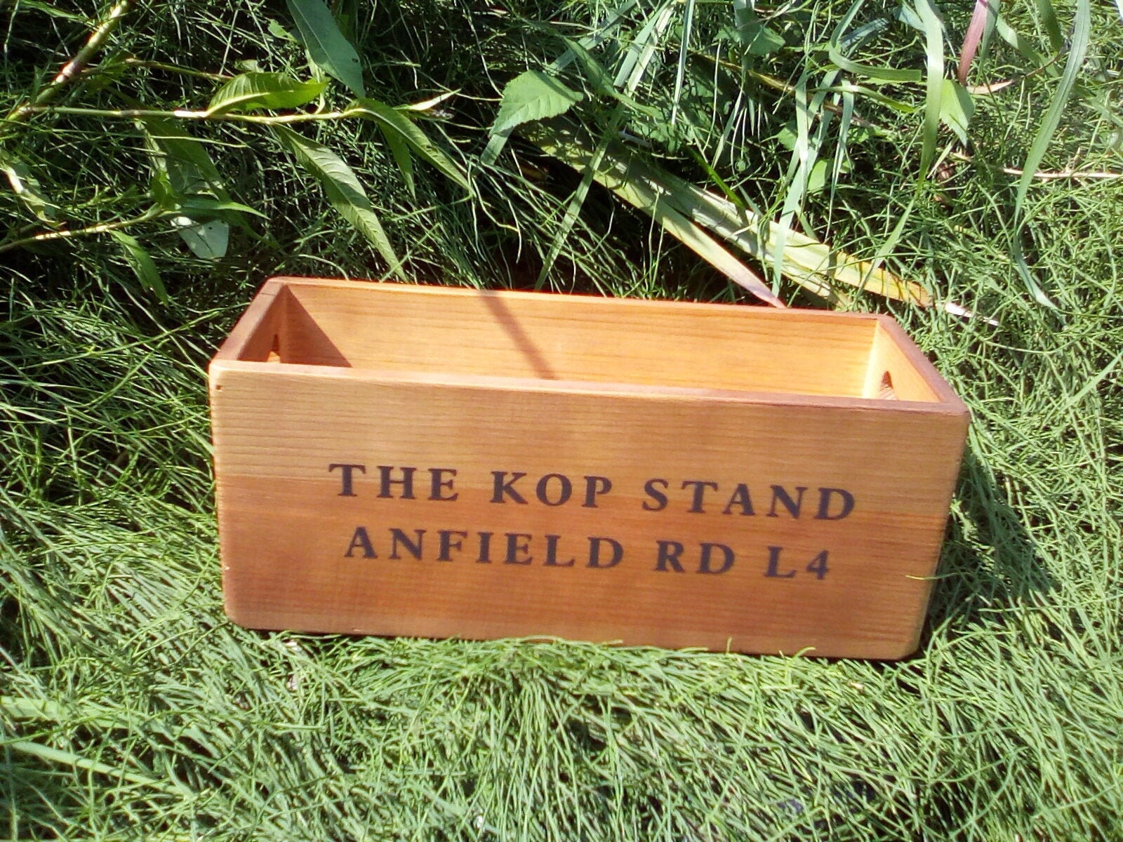 Liverpool Football Antique Style Wooden Box ANFIELD ROAD L4 the Kop ...