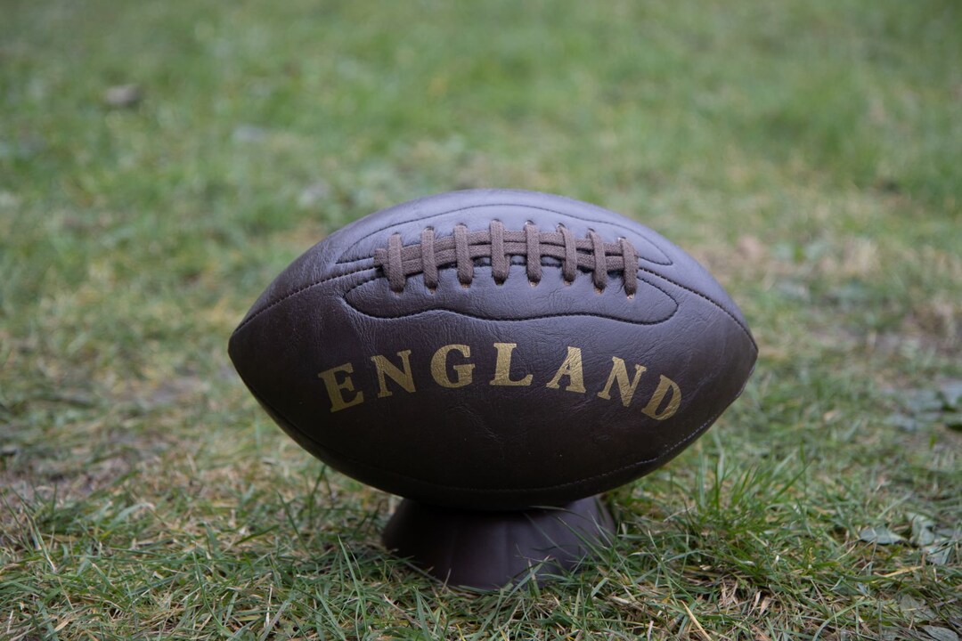 Old Fashioned Style ENGLAND Rugby Ball With Optional Stand. Gift for ...