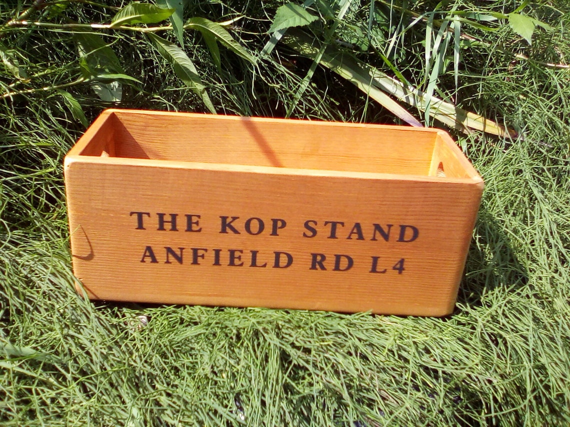 Liverpool football antique style wooden box ANFIELD ROAD L4 | Etsy