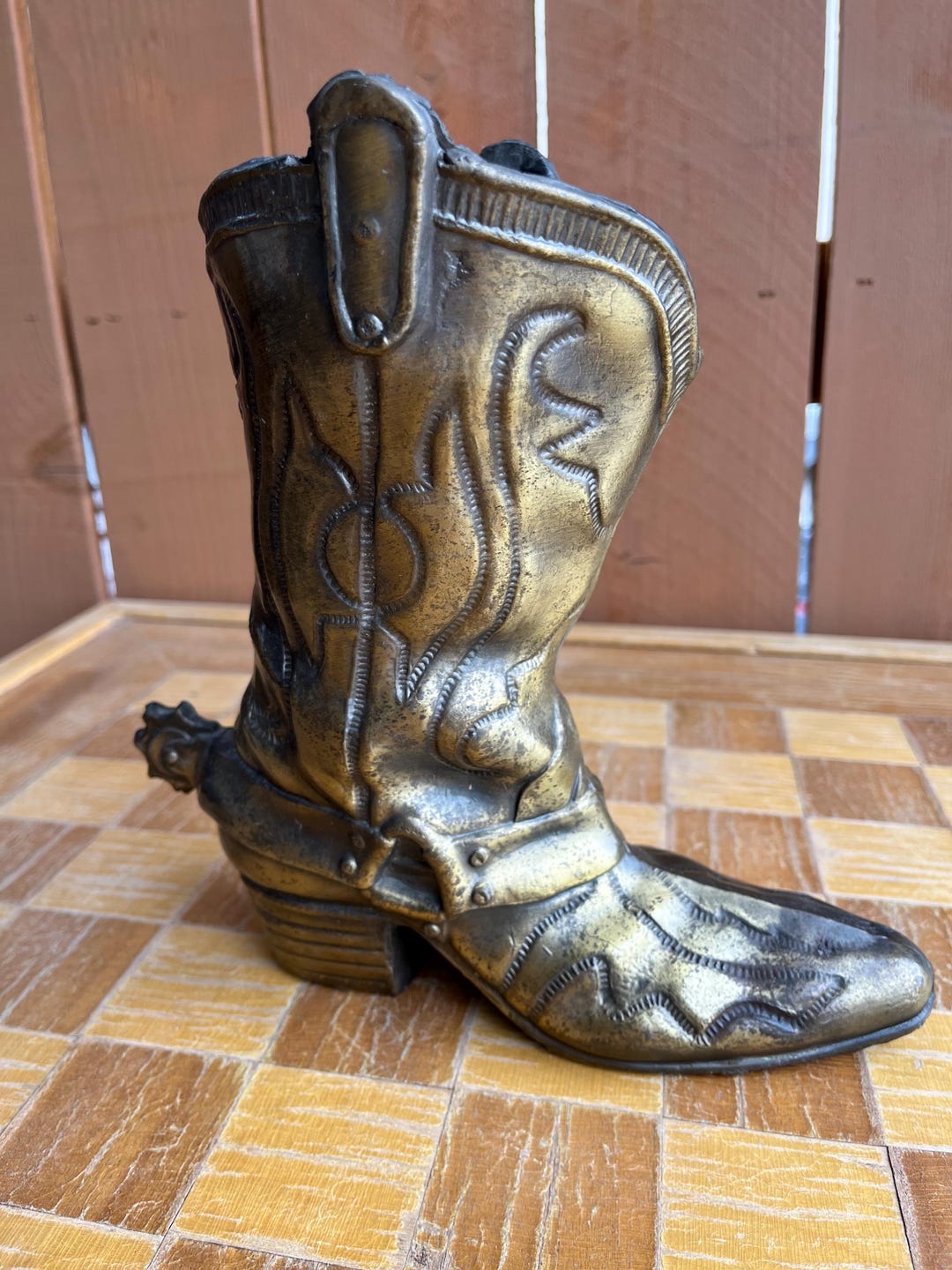 Vintage Brass Cowboy Boot Decor, Southwest Arizona Style - Etsy