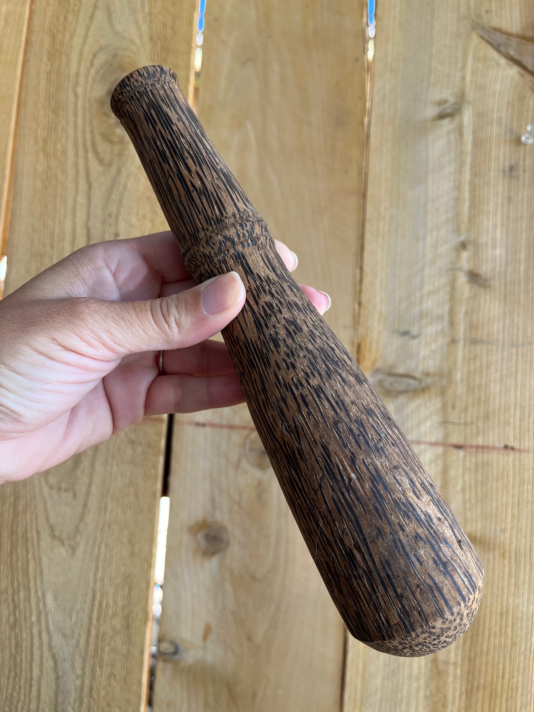 Vintage Large Primitive Terracotta Mortar & Wood Pestle - Etsy