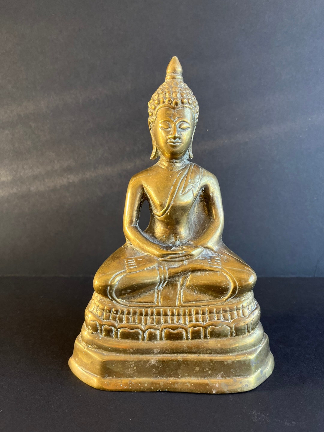 Vintage Brass Buddha Old World Statue Figurine, Vintage Brass Buddha ...