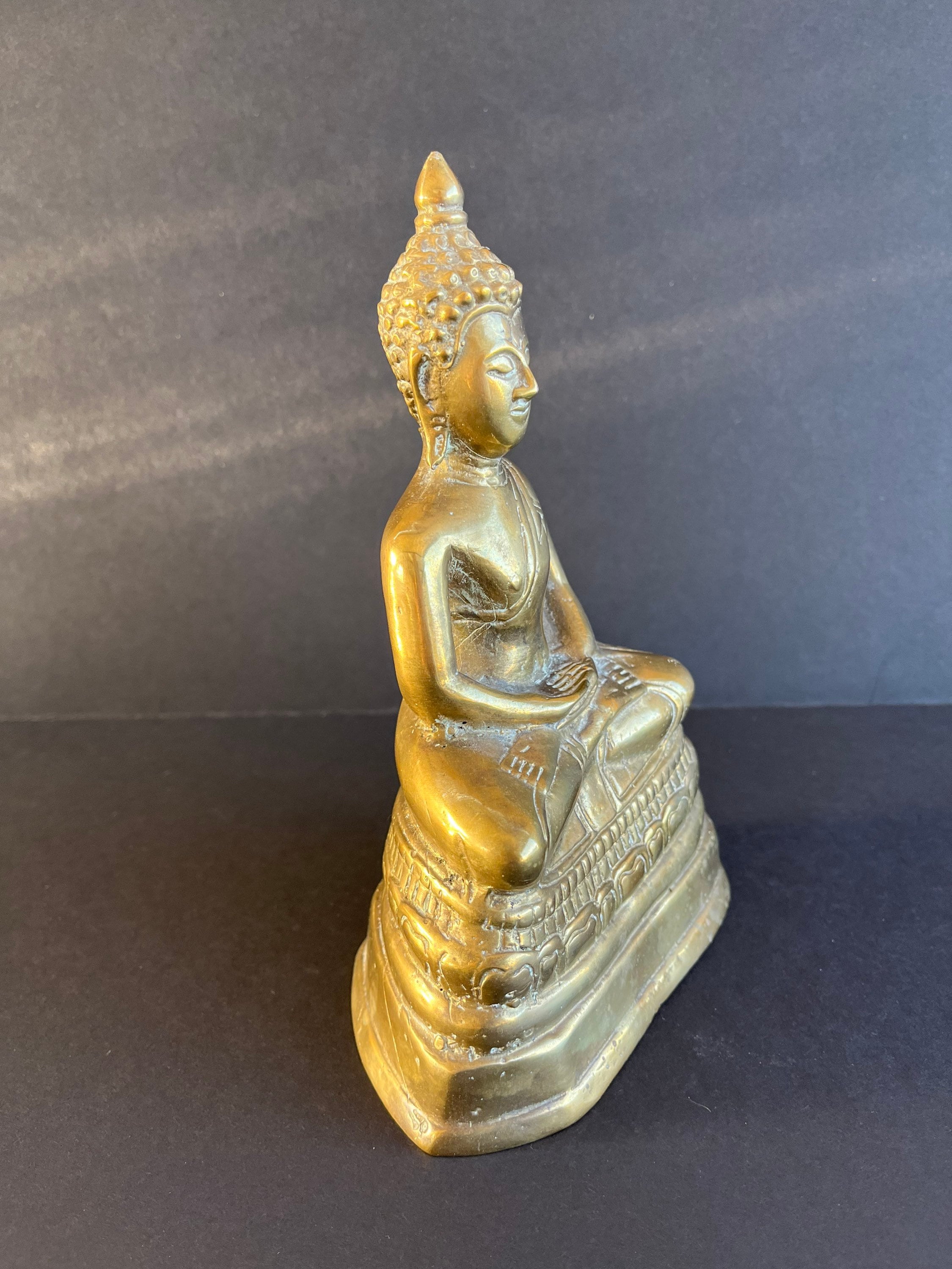 Vintage Brass Buddha Old World Statue Figurine, Vintage Brass Buddha ...