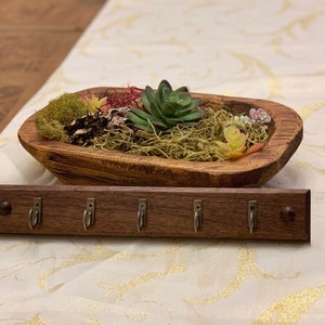 Modern Walnut Key Hanger, Hanger for Keys, Wall Key Hanger, Entryway ...