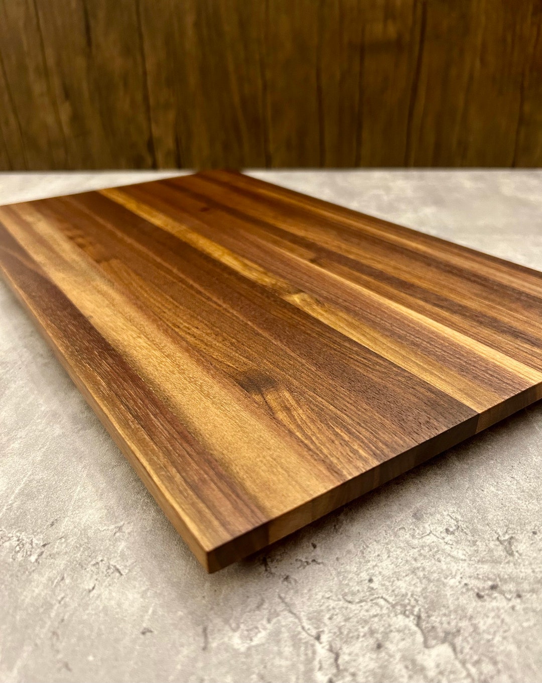 Minimalist Walnut Cutting Board, Edge Grain, Butcher Block, Handmade ...