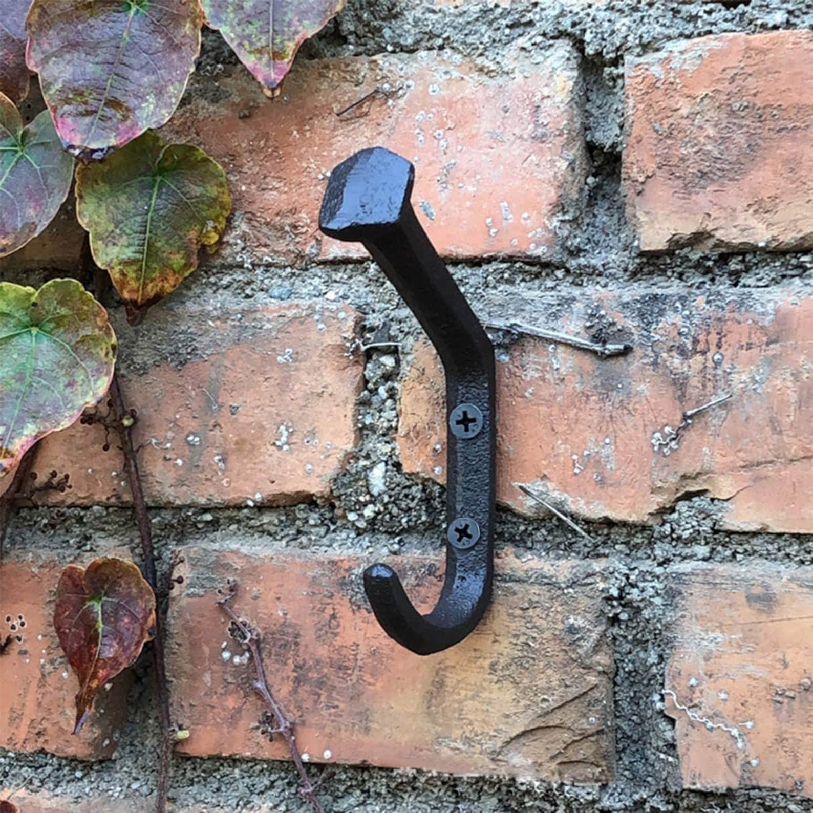 Cast Iron Railroad Spike Coat Hook Heavy Duty Metal Wall - Etsy