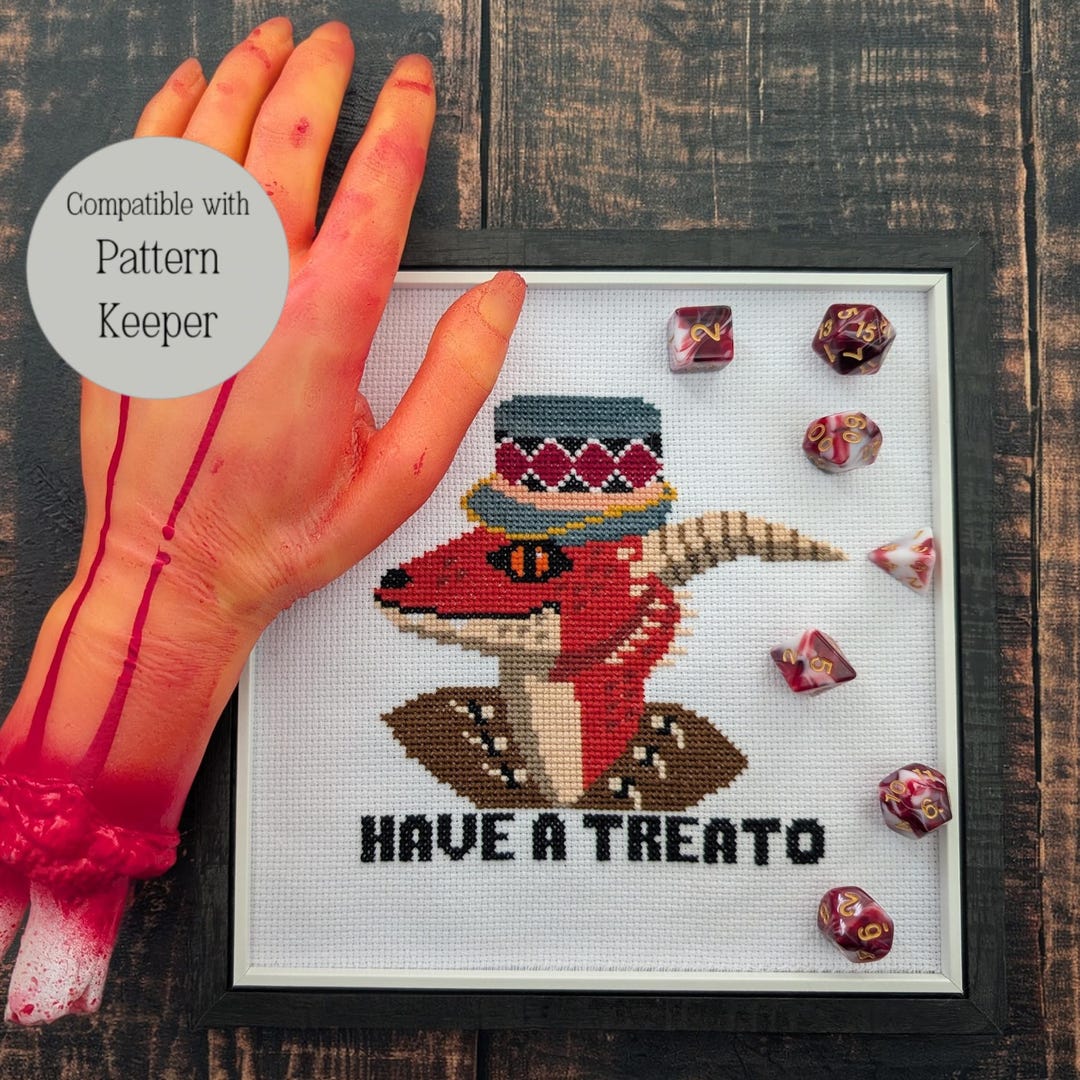 Popper the Kobold ‘have a Treato’ Baldur’s Gate 3 Cross Stitch Pattern ...