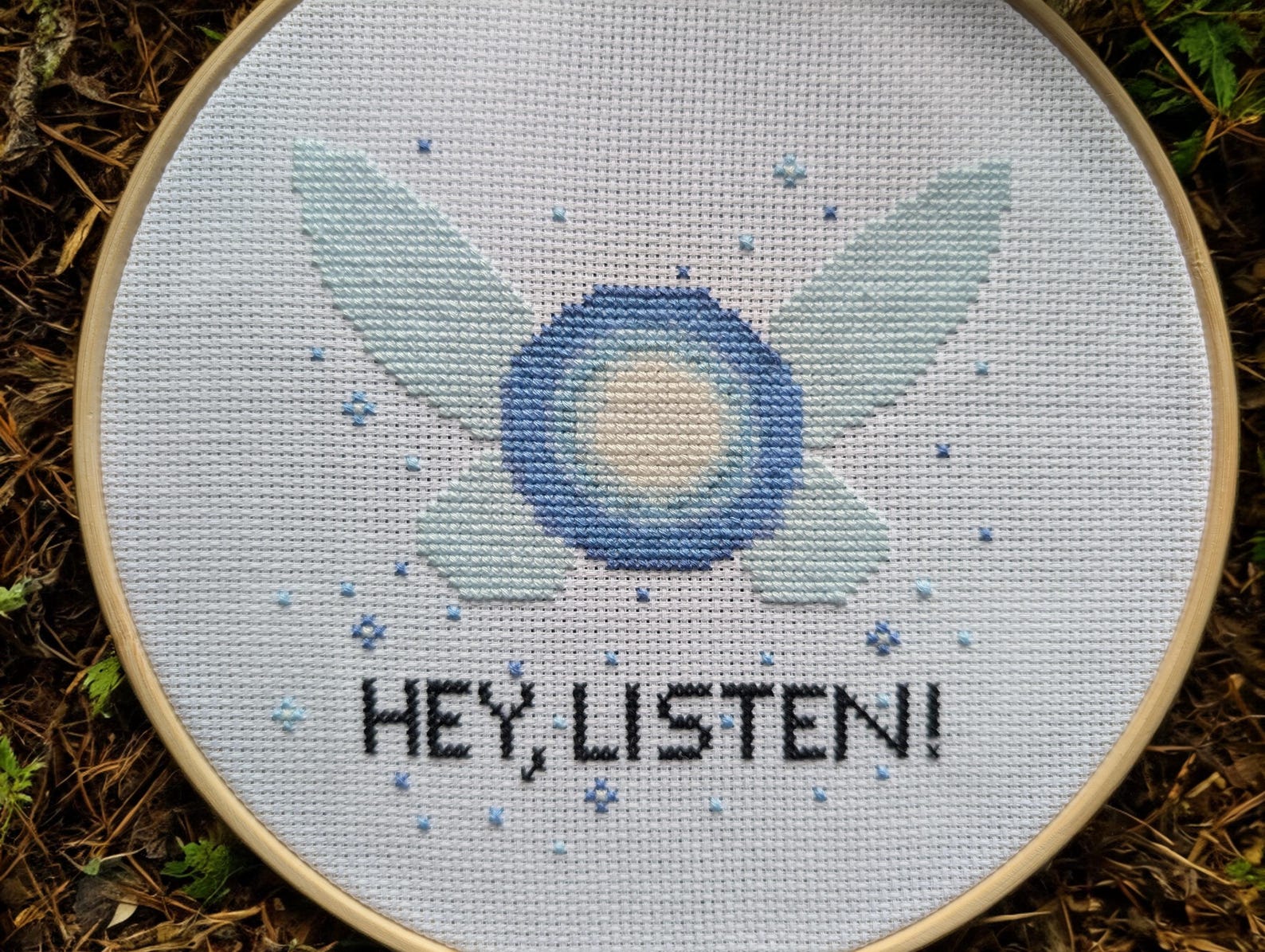 The Legend of Zelda Ocarina of Time Navi ‘hey, Listen’ Cross Stitch ...