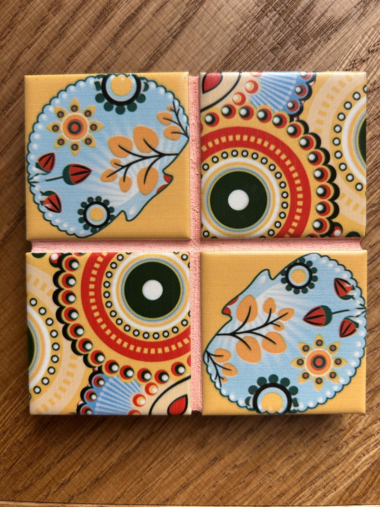 Ceramic Mosaic Coasters (set of 4) - Etsy