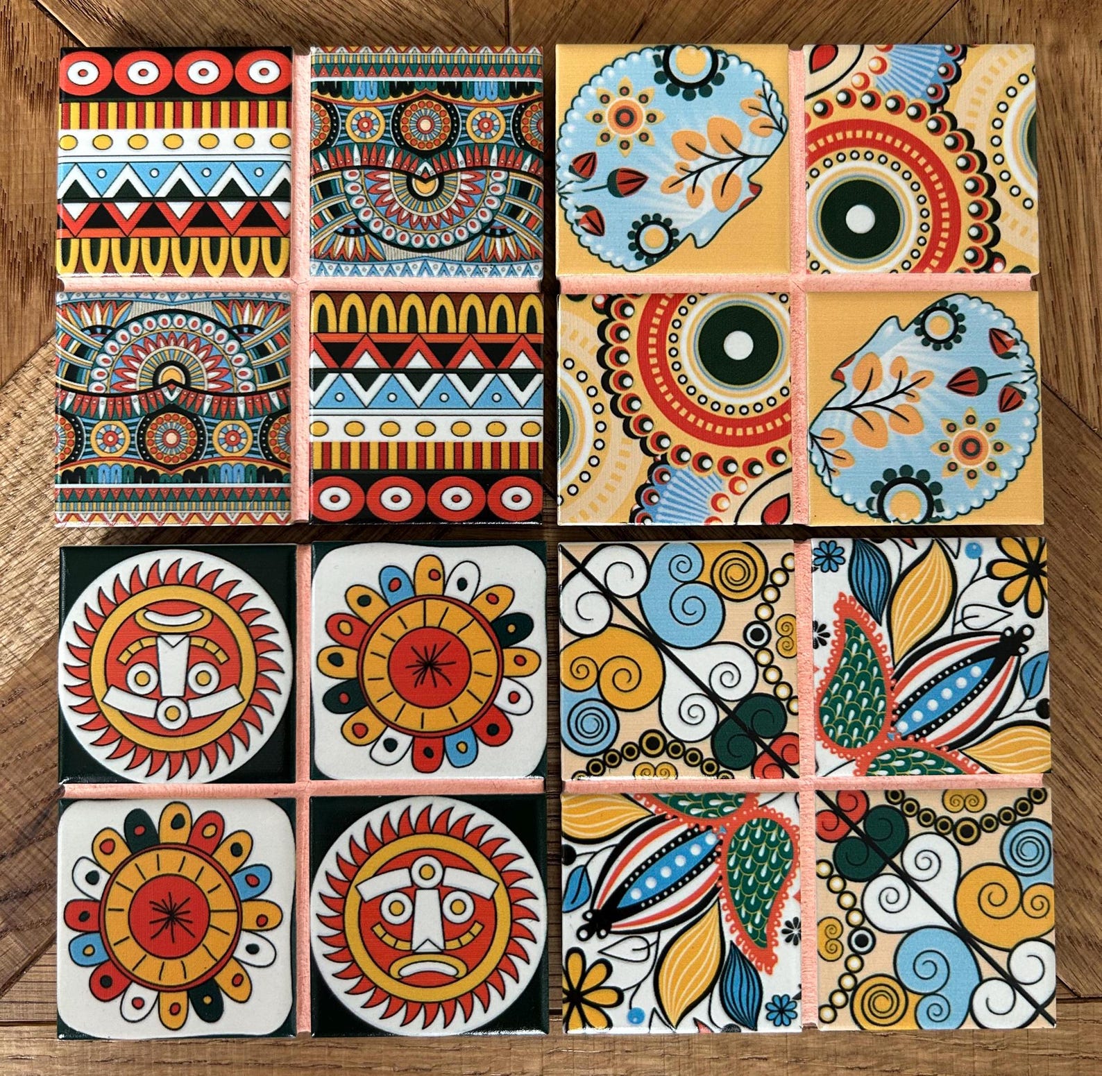 Ceramic Mosaic Coasters (set of 4) - Etsy