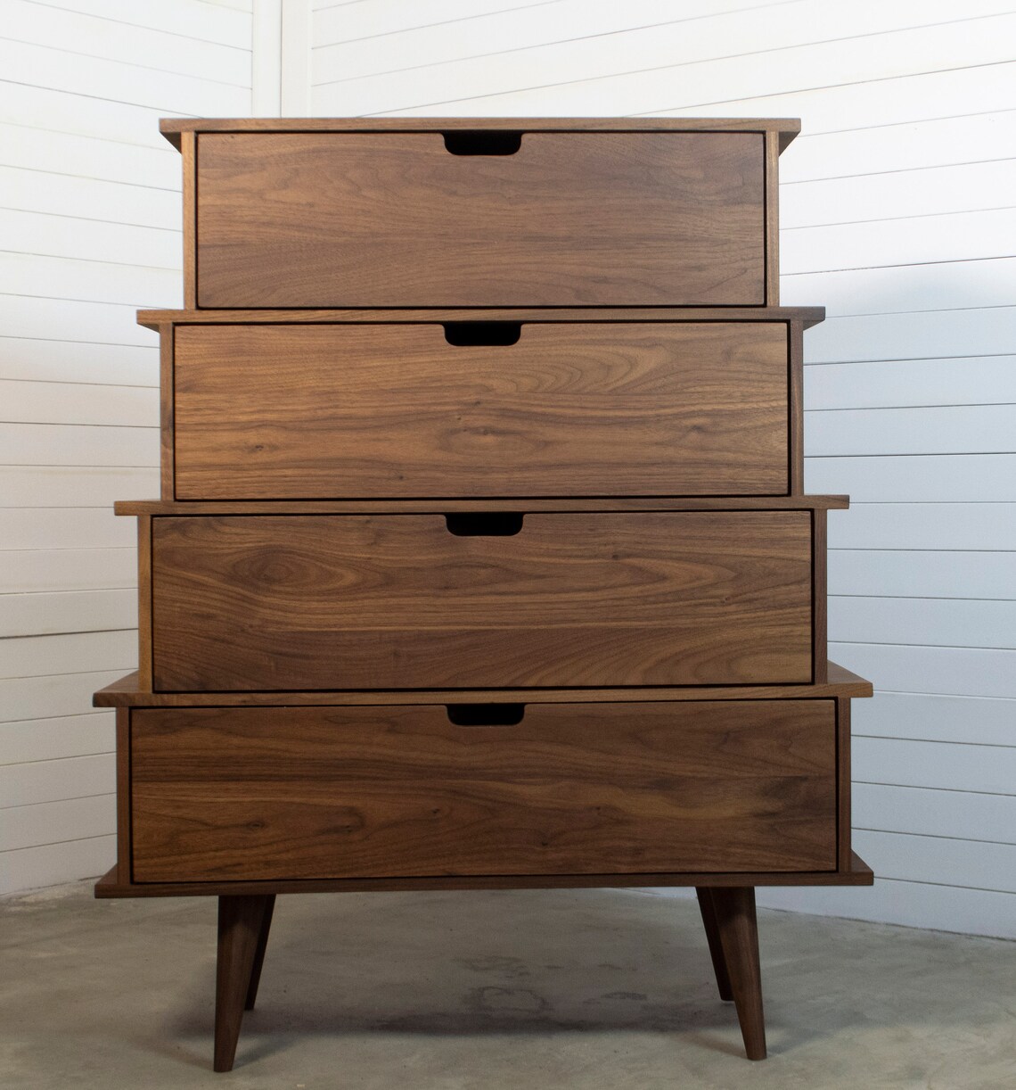 Walnut Chiffonier Walnut wood Chest of drawers Mid Century | Etsy