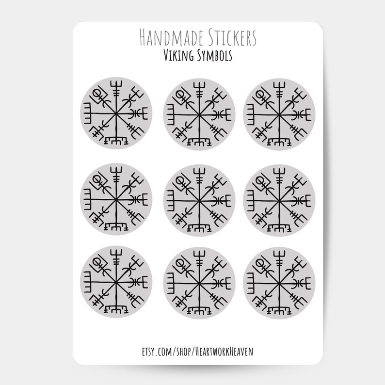 Sticker Sheet Symbols Runes Viking Norse Mythology Scrapbook Journal ...