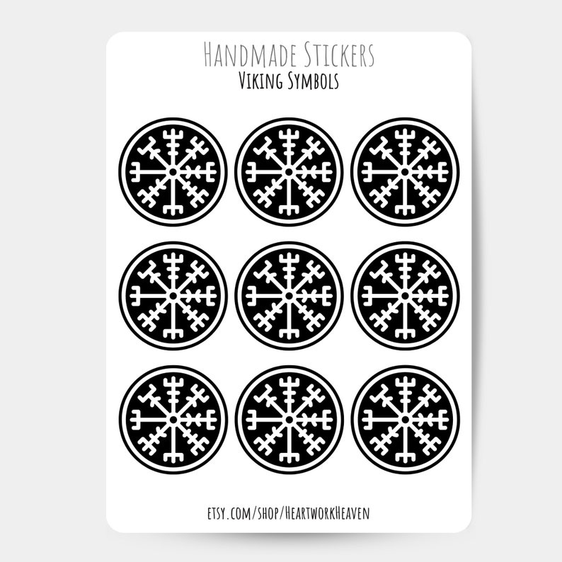 Sticker Sheet Symbols Runes Viking Norse Mythology Scrapbook Journal ...