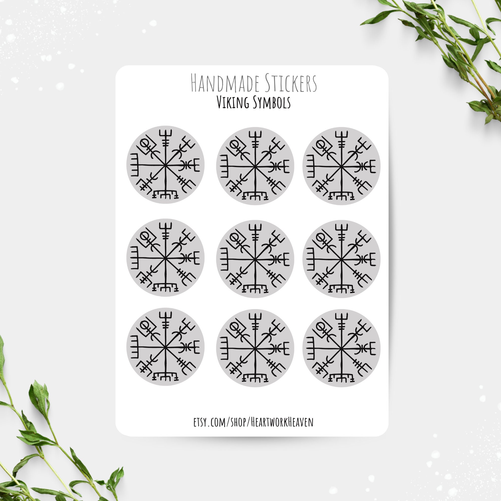 Sticker Sheet, Symbols, Runes, Vikings, Nordic, Mythology, Scrapbook ...