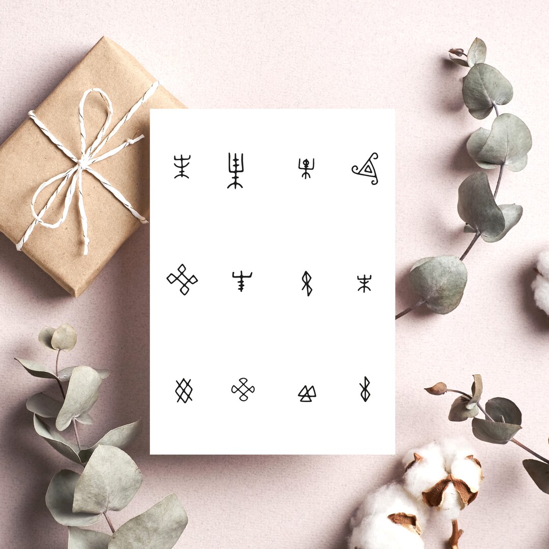 Postcard Rune Runes Viking Celtic Norse Mythology Matt - Etsy