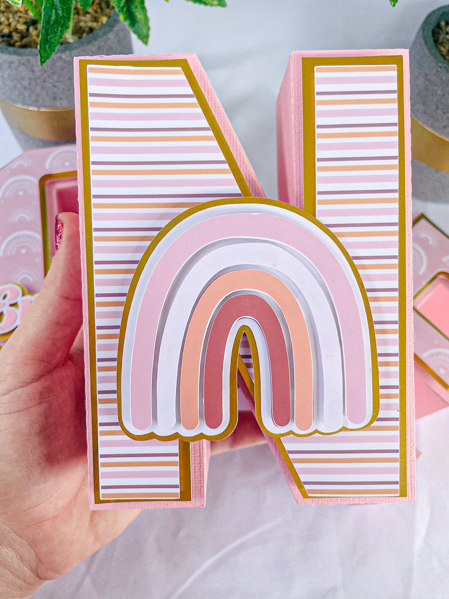Boho Rainbow 3D Letters / Boho Birthday / Boho Birthday Decoration - Etsy