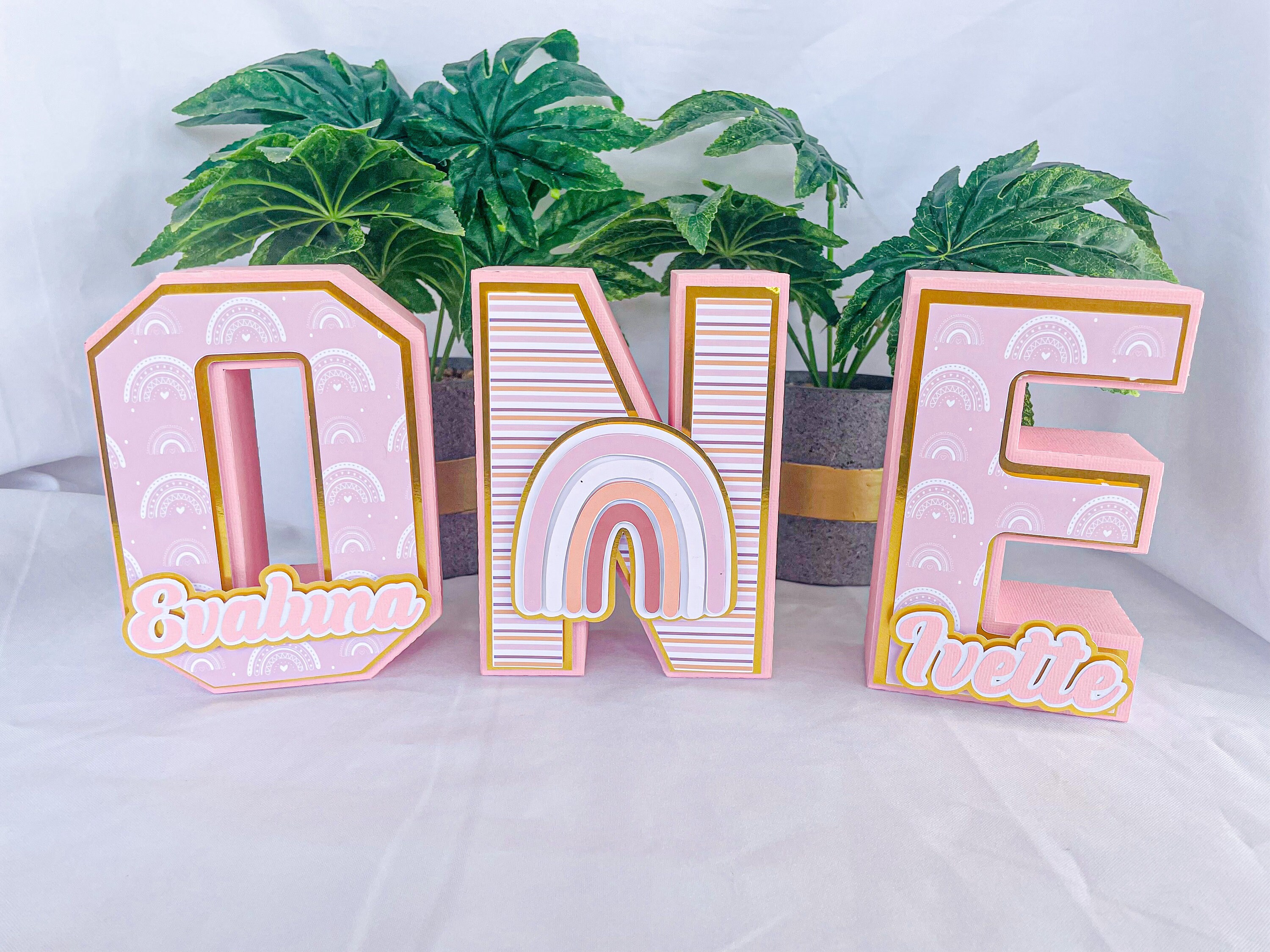 Boho Rainbow 3D Letters / Boho Birthday / Boho Birthday Decoration - Etsy
