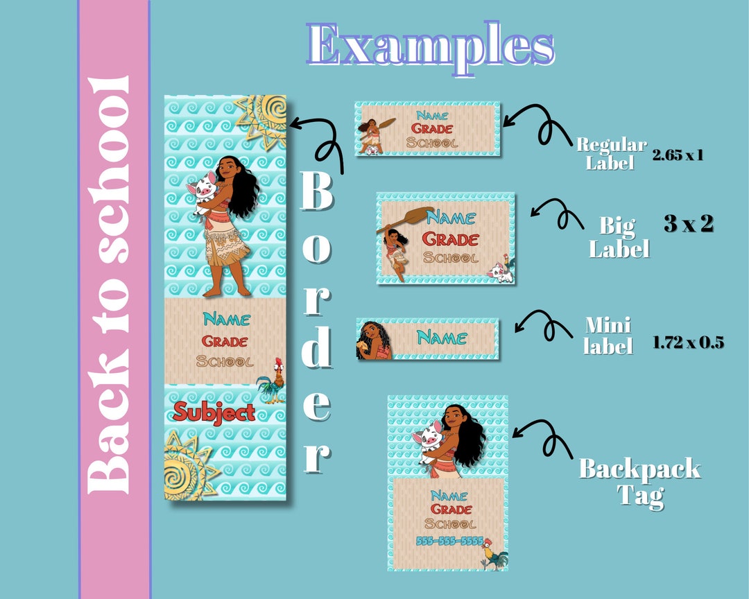 School Labels / Back to School / Regreso a clases / Etiquetas escolares ...