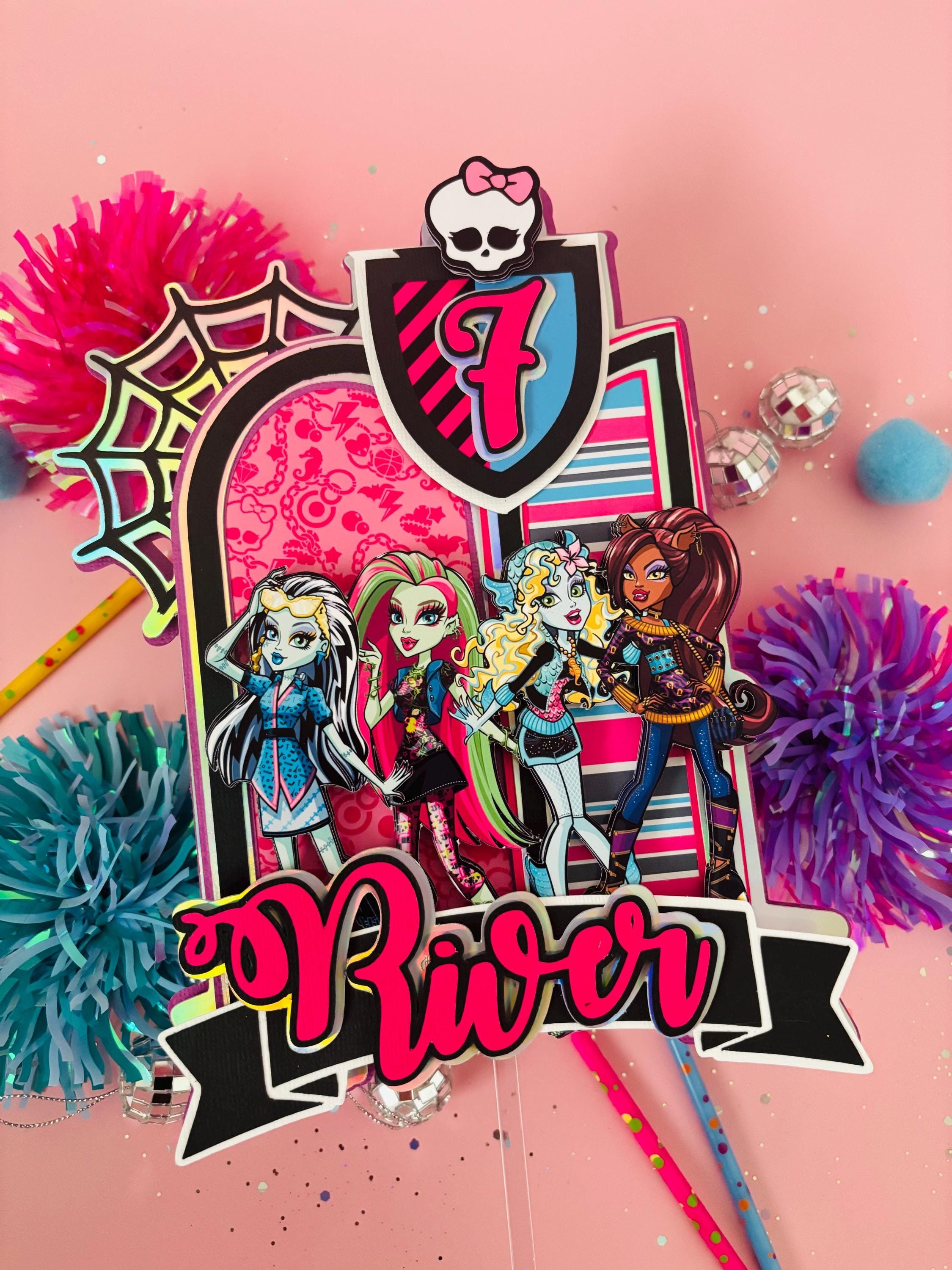 Monster High Afdrukbare Cupcake Toppers Onderwijs Spel Voor Compleet
