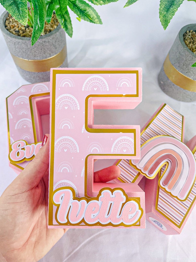 Boho Rainbow 3D Letters / Boho Birthday / Boho Birthday - Etsy