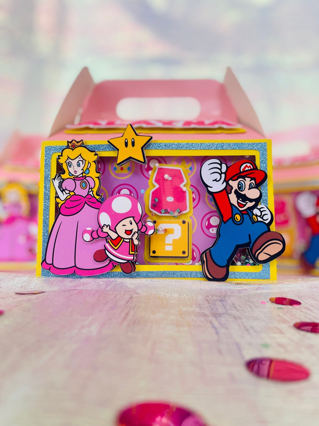 Princess Peach Favor Box / Princess Peach Birthday / Princess Peach ...