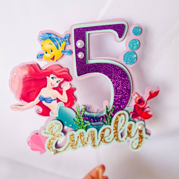 Mermaid Cake Topper - Etsy