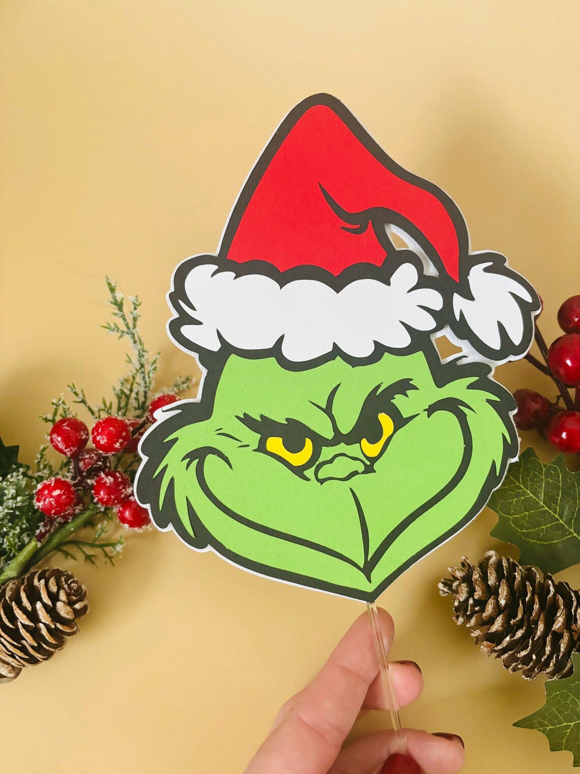 The Grinch Caketopper / Christmas Birthday Decoration / Grinchmas Party ...