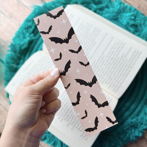 Bats Bookmark, Traditional Bookmark, Gift for Book Club, Halloween ...