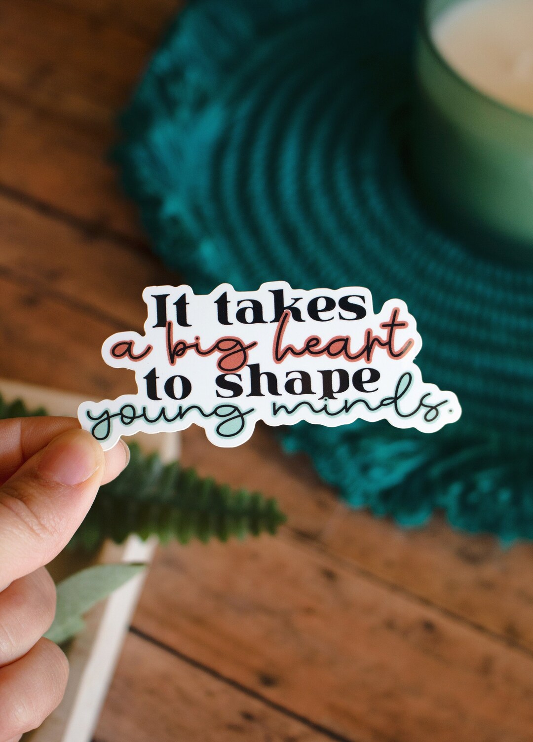 STICKER Teacher Sticker Educator Gift It Takes A Big Heart - Etsy