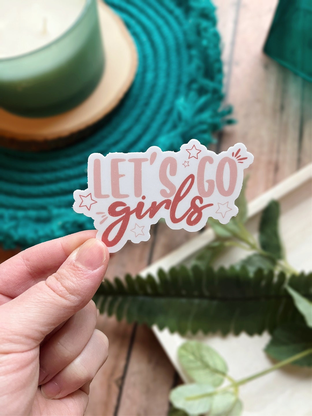 Lets Go Girls Sticker, Women Empowerment, Cute Aesthetic Sticker, Pink ...