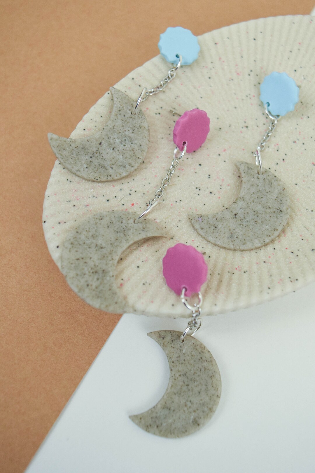 Celestial Magic: the Becca Hand-sculpted Polymer Clay Earrings With ...