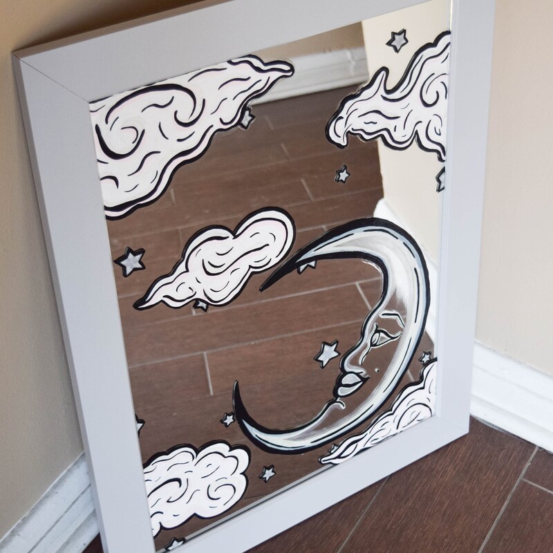 Hand Painted Mirror - Etsy