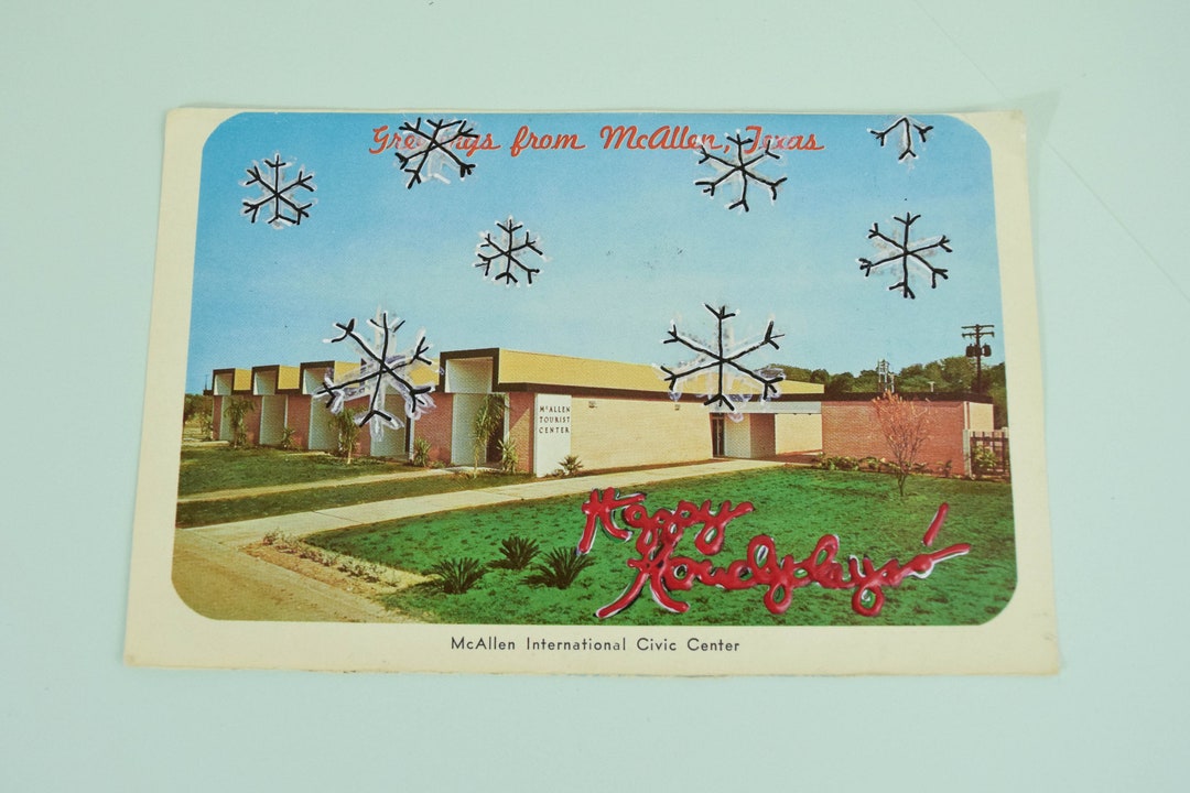 Snowflakes in the Sun: Hand-painted Mcallen Texas Postcard Happy ...