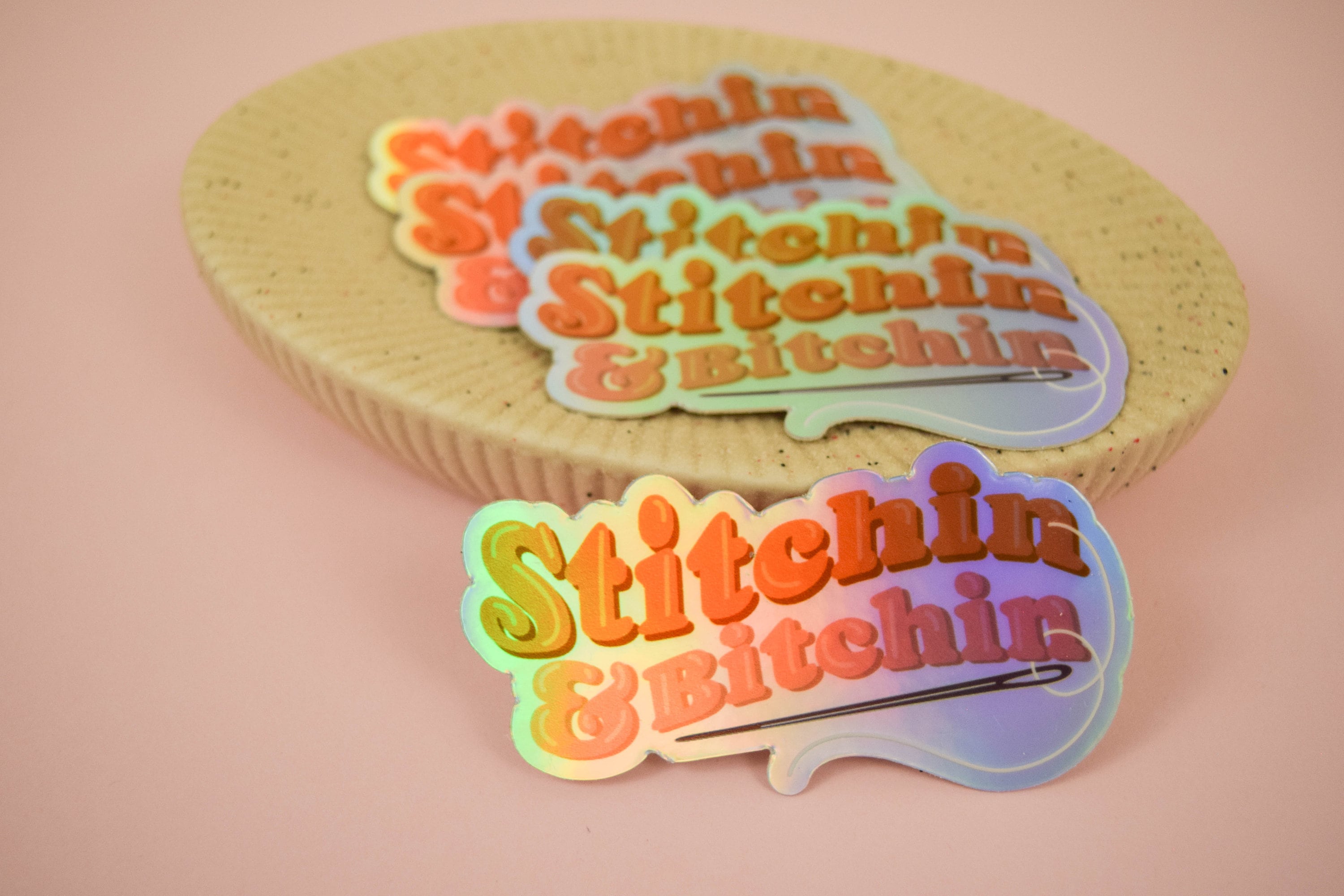 Stitchin & Bitchin: Holographic Sticker for Crafters With a Bold ...