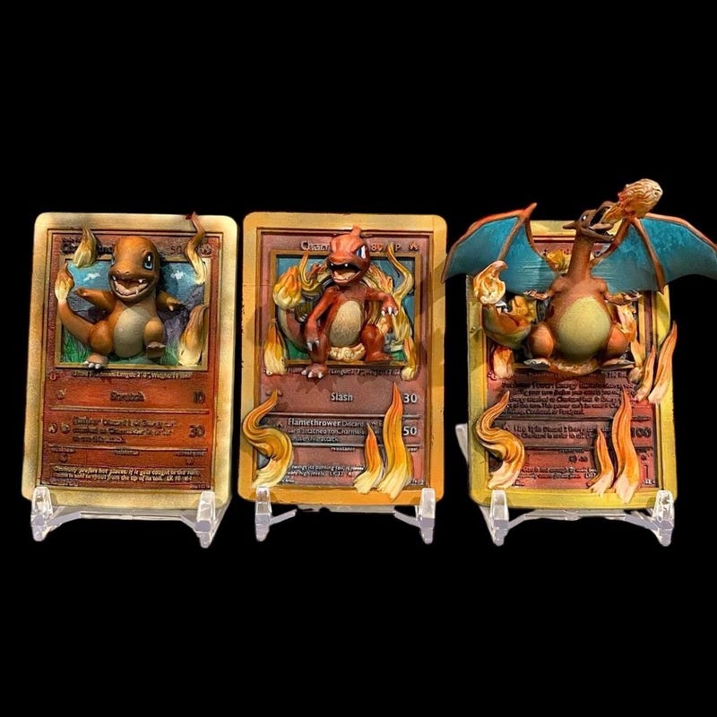 3d Pokemons Cards - Etsy