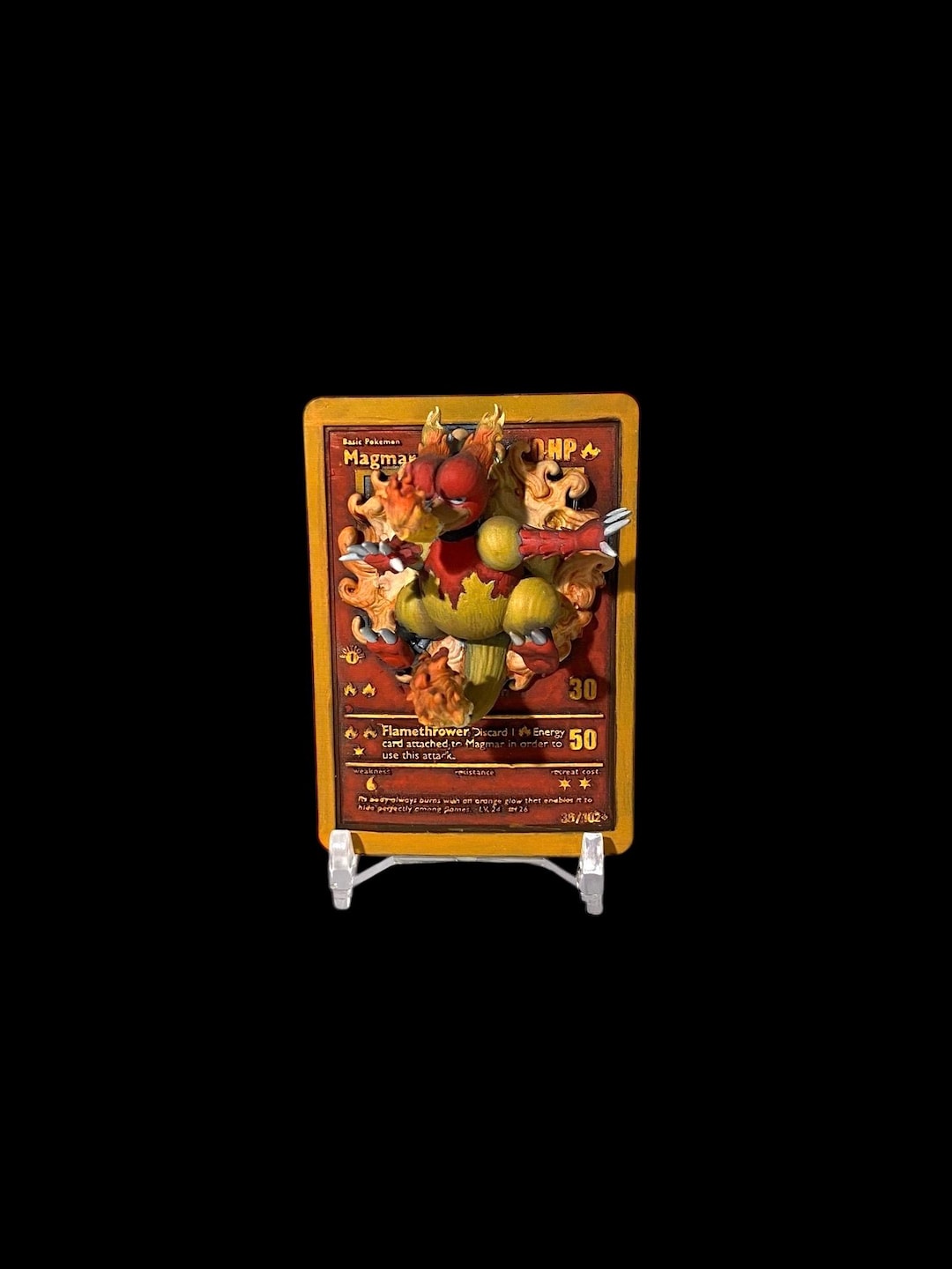 Magmar 3D Card - Etsy