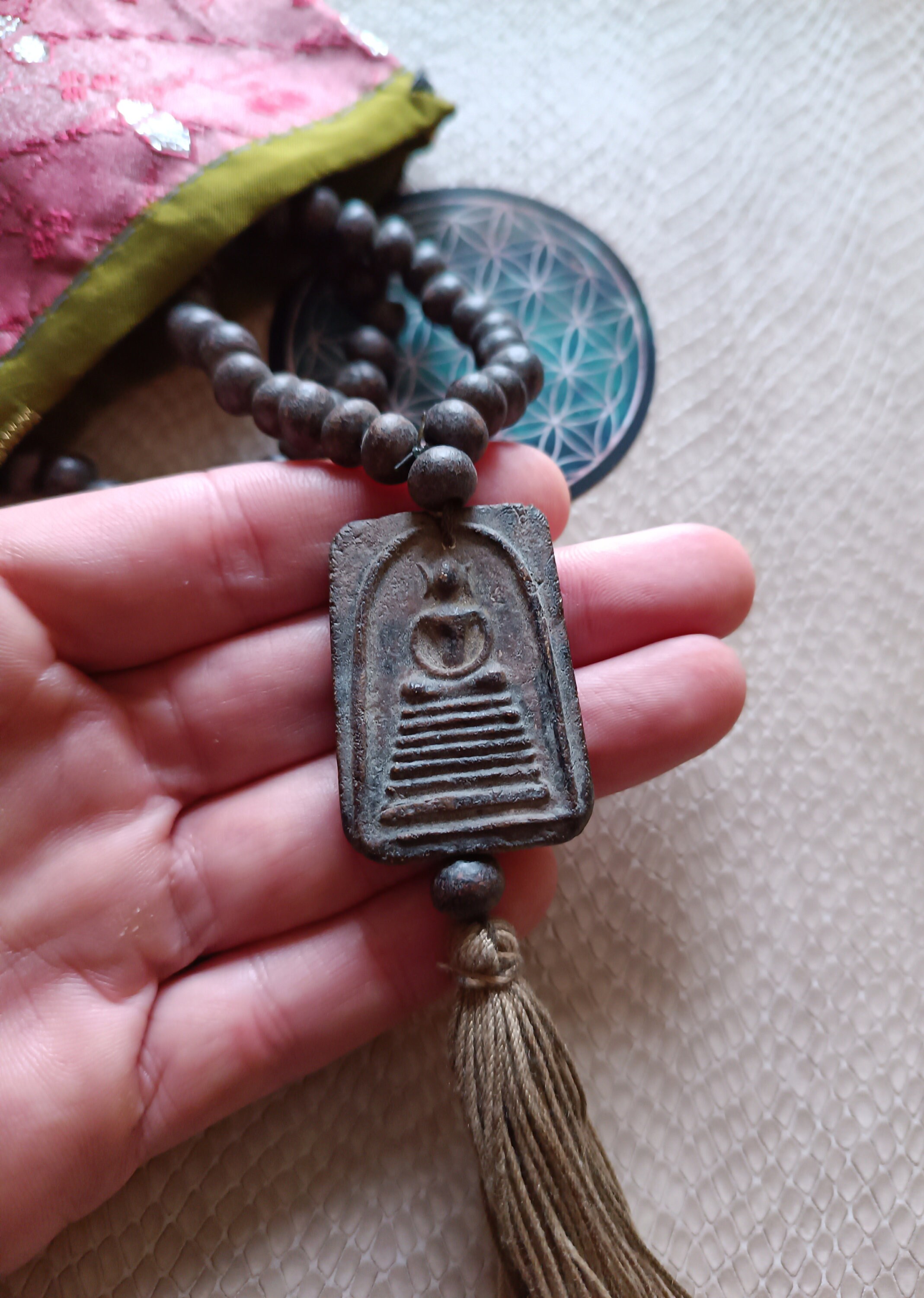 Phra Somdej Mala Amulet Buddhist Amulet Necklace Yoga Meditation