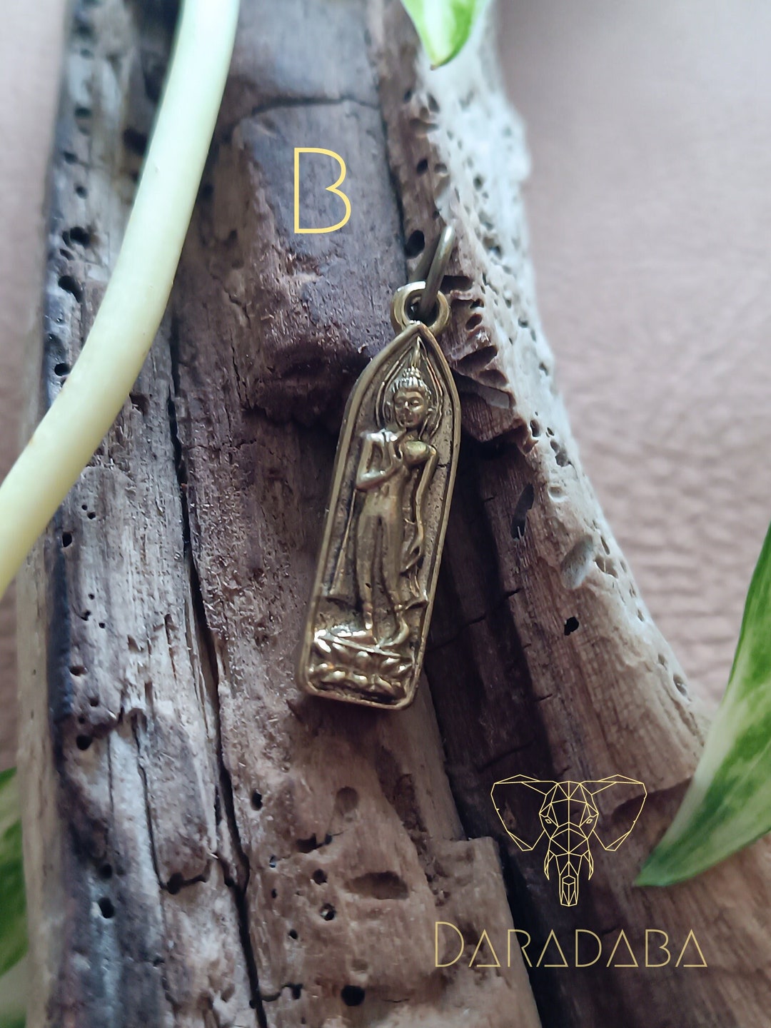 Buddha Amulet Pendant, Spiritual Buddhist Jewelry, Tiny Brass Charm ...