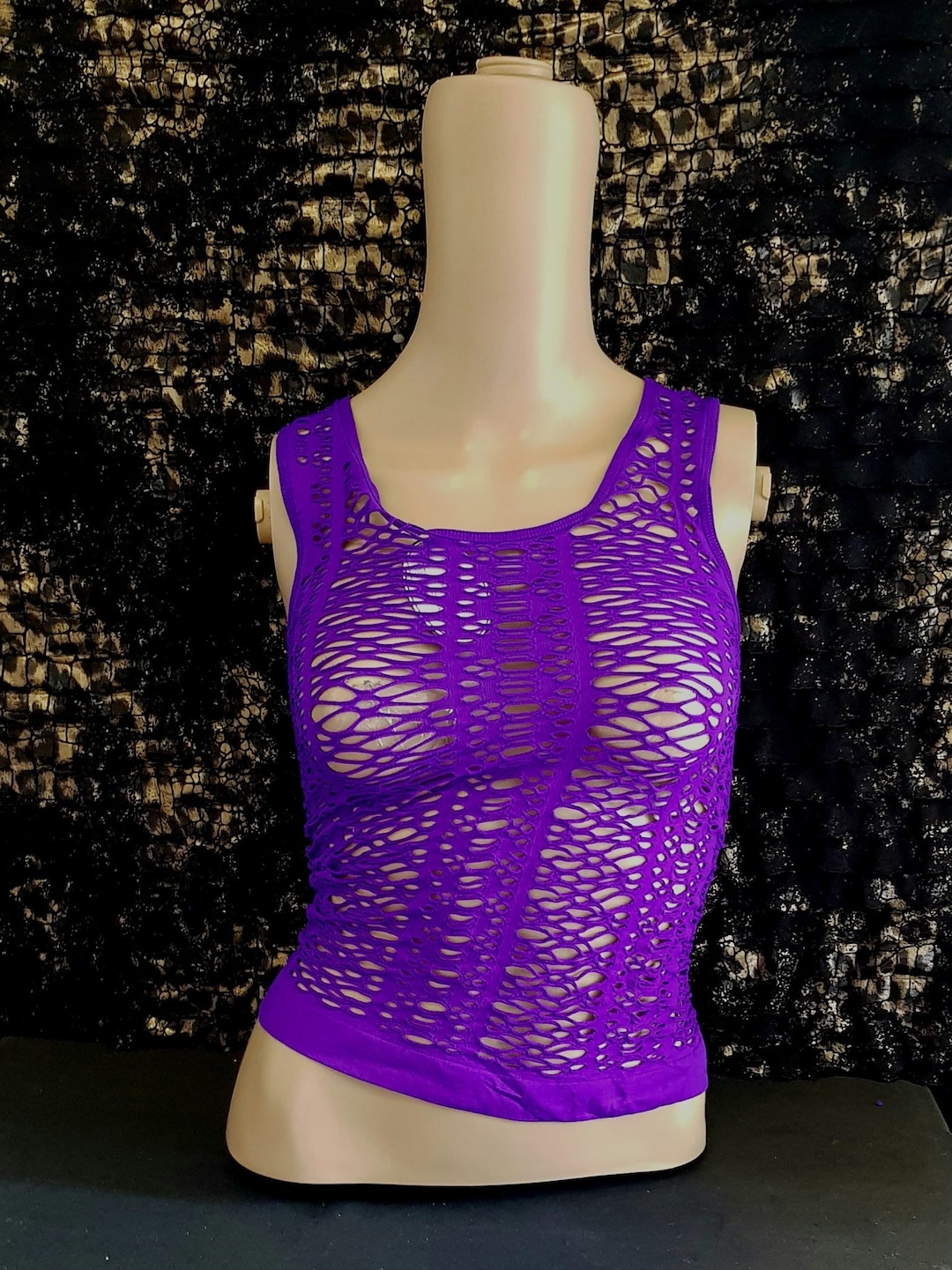 Provocative Net Tank Top Hole Shirt Festival Top in - Etsy